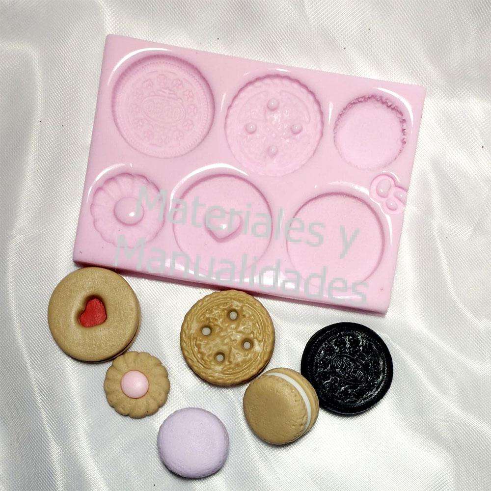 MOLDE SILICONA GALLETA PORCELANA FRÍA FONDANT Y ARTESANÍAS, MATERIALES ...
