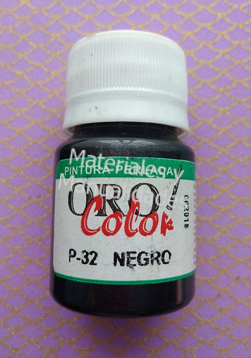 PINTURA PERLADA NEGRO DE 30ML AUTO-SELLANTE CON ACABADO NACARADO ...