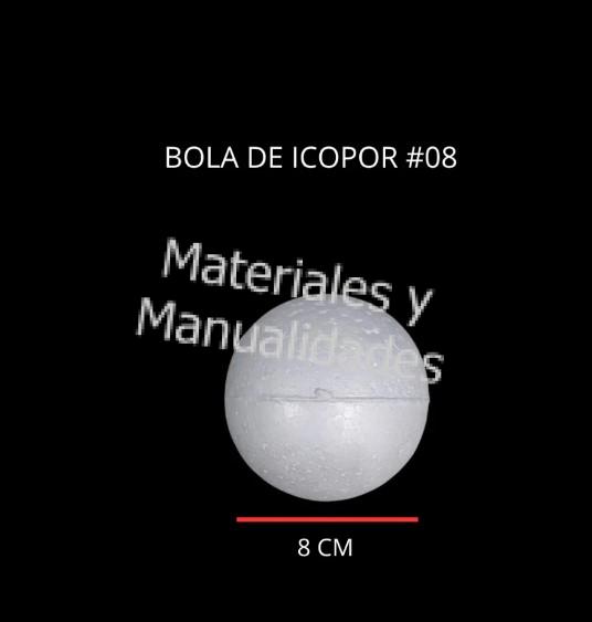 BOLAS DE ICOPOR #8 POLIESTIRENO PARA MANUALIDADES Y FOFUCHAS ...