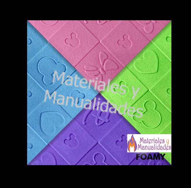 FOAMY GRABADO TEXTURA DISNEY PARA MANUALIDADES, MATERIALES PARA ...