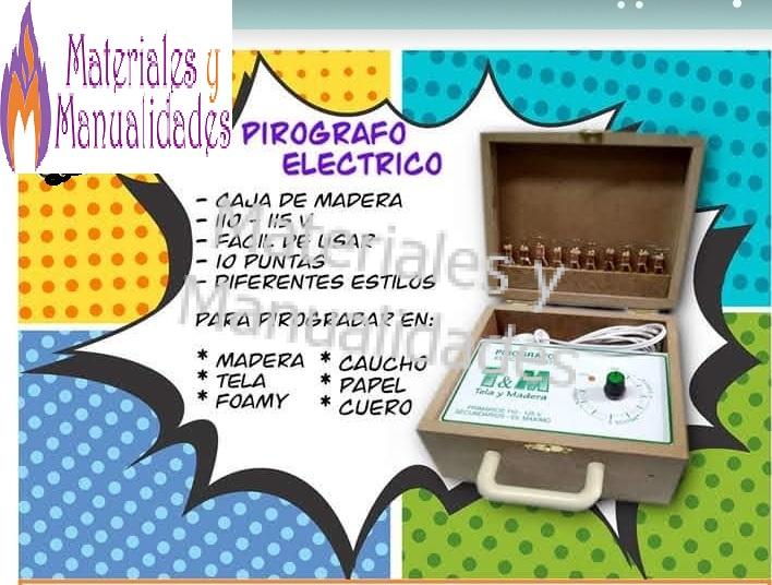 Pirograbador Eléctrico Pirógrafo Para Madera Foami Y Cuero, MATERIALES ...