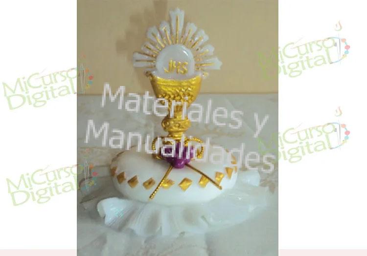 MOLDE CÁLIZ PARA RECORDATORIO DE BAUTIZO Y PRIMERA COMUNIÓN PASTILLAJE ...