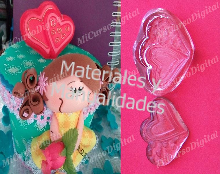 MOLDE PARA FOAMI CORAZÓN POP TERMOFORMA PARA FOAMI GOMA EVA 4D ...
