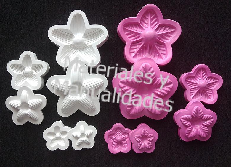 KIT X6 MOLDES PARA FOAMY SEPALOS ROSA LIRIO Y FLOR NOCHE BUENA VERANO ...