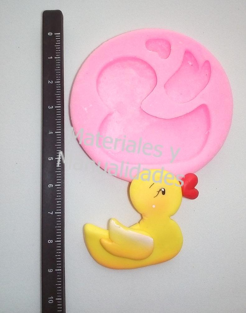 MOLDE SILICONA ANIMAL PATO DECORA FONDANT PORCELANA FRÍA, MATERIALES ...