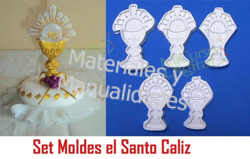 MOLDE CÁLIZ PARA RECORDATORIO DE BAUTIZO Y PRIMERA COMUNIÓN PASTILLAJE ...