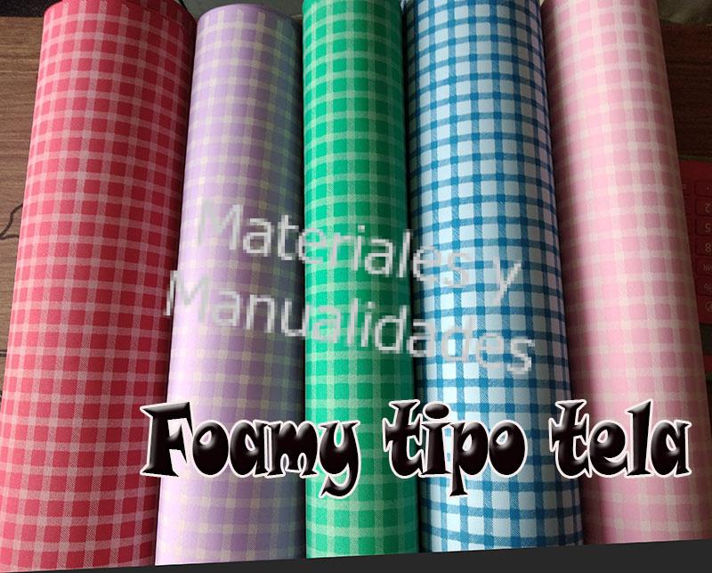 LÁMINA DE FOAMY ESTAMPADO TIPO TELA GOMA EVA DE 60CM X40CM 1PZ ...