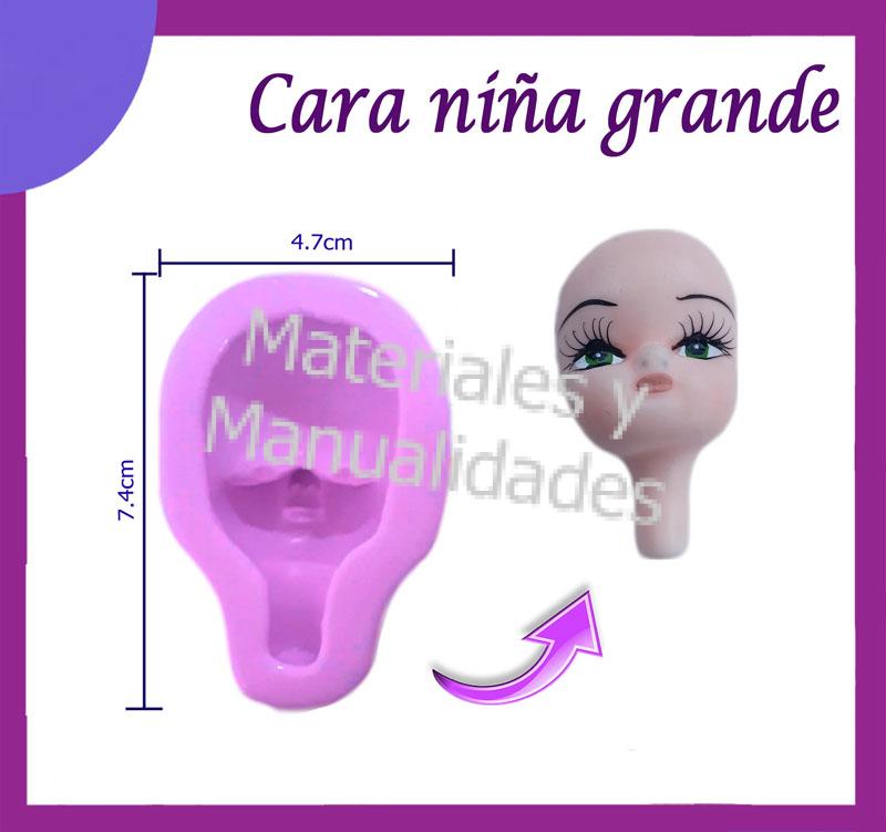 MOLDE SILICONA MINI CARA PARA MASILLAS FLEXIBLES, MATERIALES PARA ...