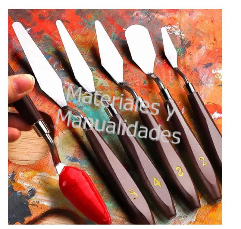 ESPATULA METALICA PARA OLEOS ARTES PINTURA PORCELANICRÓN, MATERIALES ...