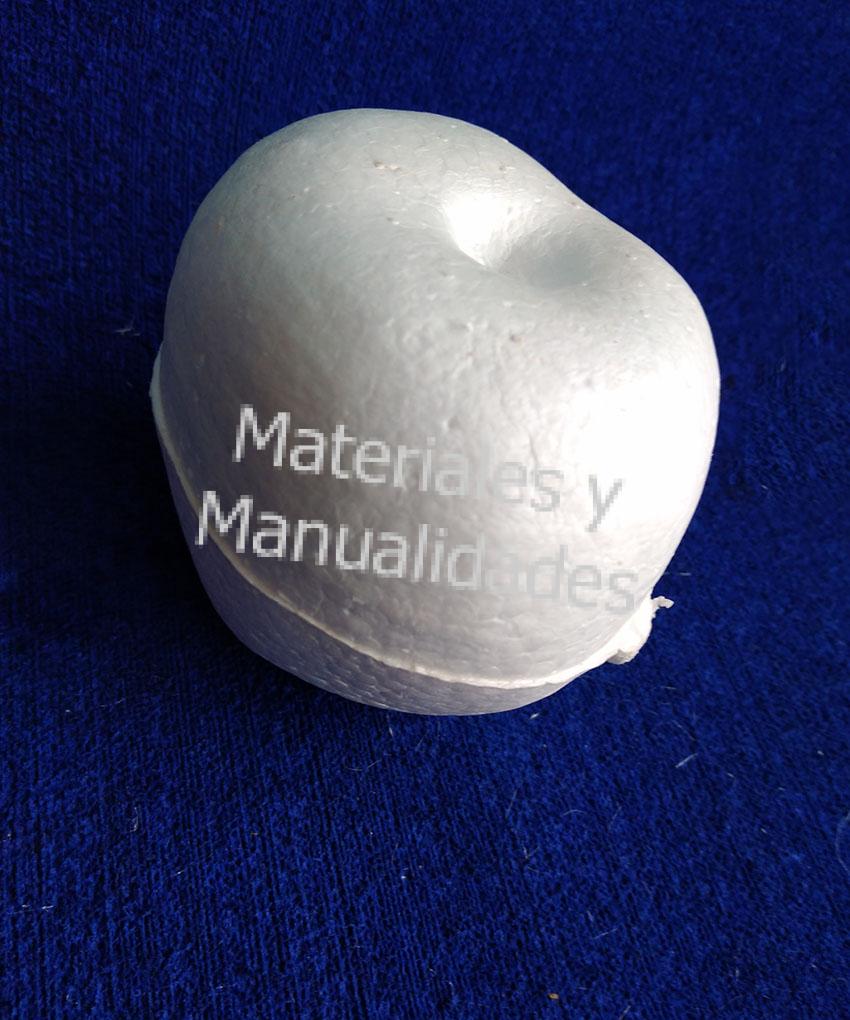 MANZANA FRUTAS DE ICOPOR POLIESTIRENO PARA MANUALIDADES Y FOFUCHAS ...
