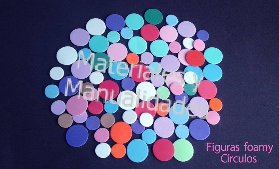 SET CÍRCULOS MANUALIDADES FOMI FOAMY PARA DECORAR DETALLES Y SOUVENIRS ...