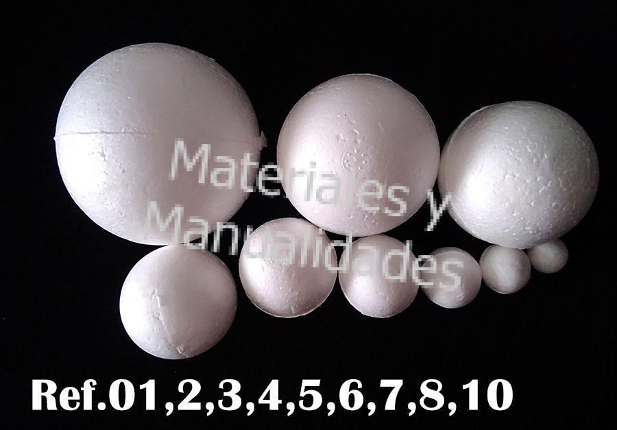 BOLAS DE ICOPOR POLIESTIRENO PARA MANUALIDADES Y FOFUCHAS, MATERIALES ...